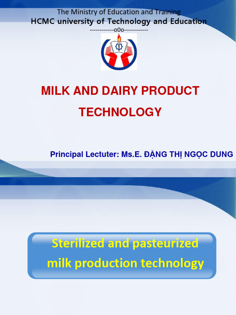 Lesson 5. Sterilized and Pasteurized Milk Production Technology | PDF ...
