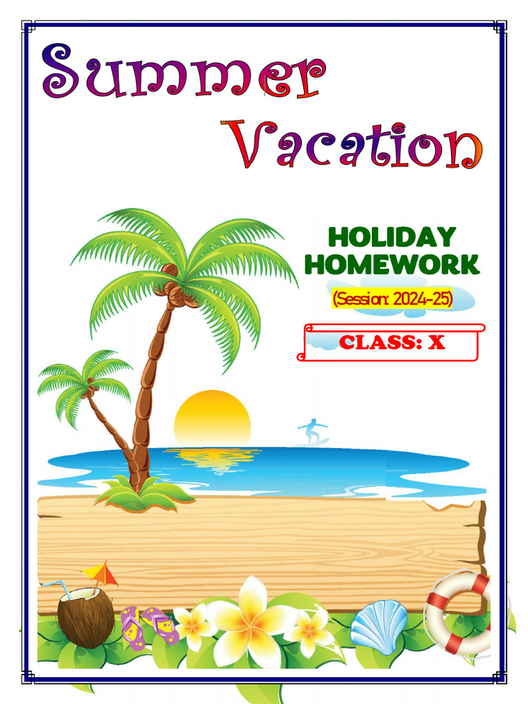 Summer Homework for Class X | PDF | Graphics | Data