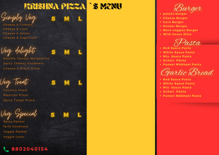 Yellow and Black Restaurant Menu | PDF