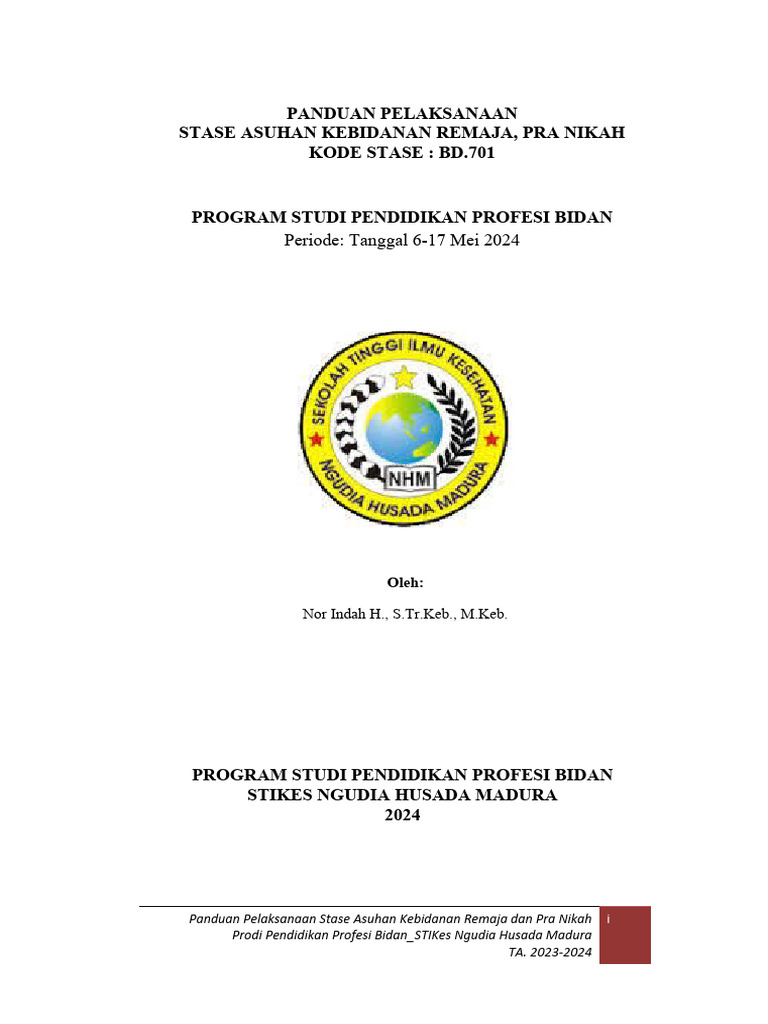 Buku Panduan Stase 701 2023-2024 Genap | PDF | Karier & Perkembangan