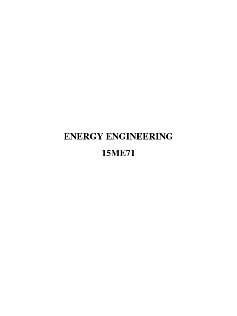 Energy Engineering for Students | PDF | Coal | Solar Energy