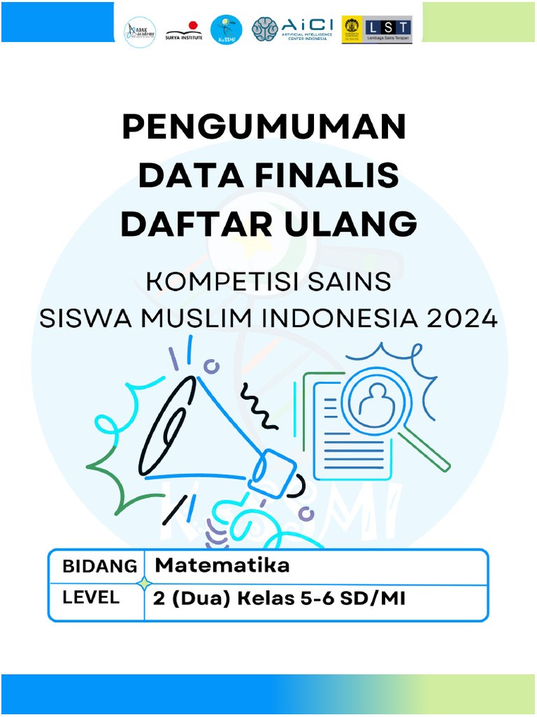 Daftar Peserta Matematika Level 2 | PDF