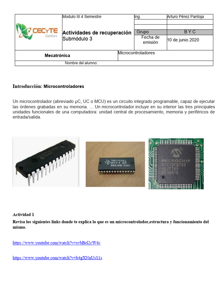 Actividad de Recuperacion Submodulo 3 Modulo III | PDF