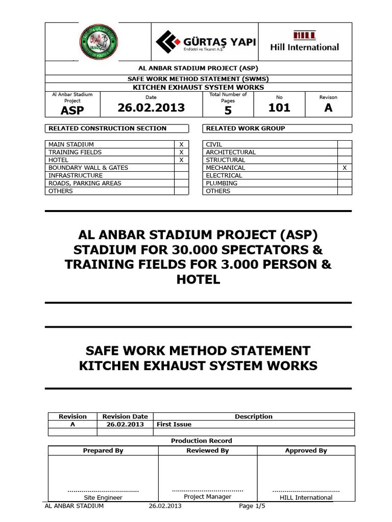 101 MoS For Kitchen Exhaust System Works of MS-H-TF | PDF | Specification (Technical Standard ...
