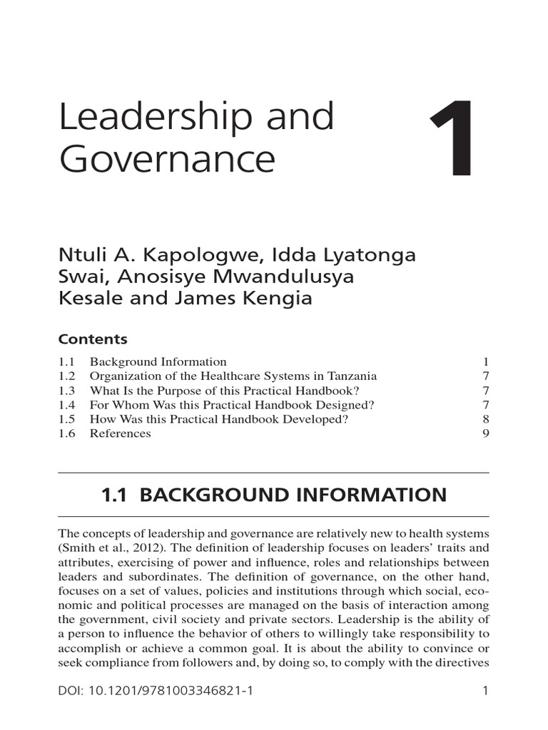 Leadership and Governance 3r2pn6mi | PDF | Governance | Leadership