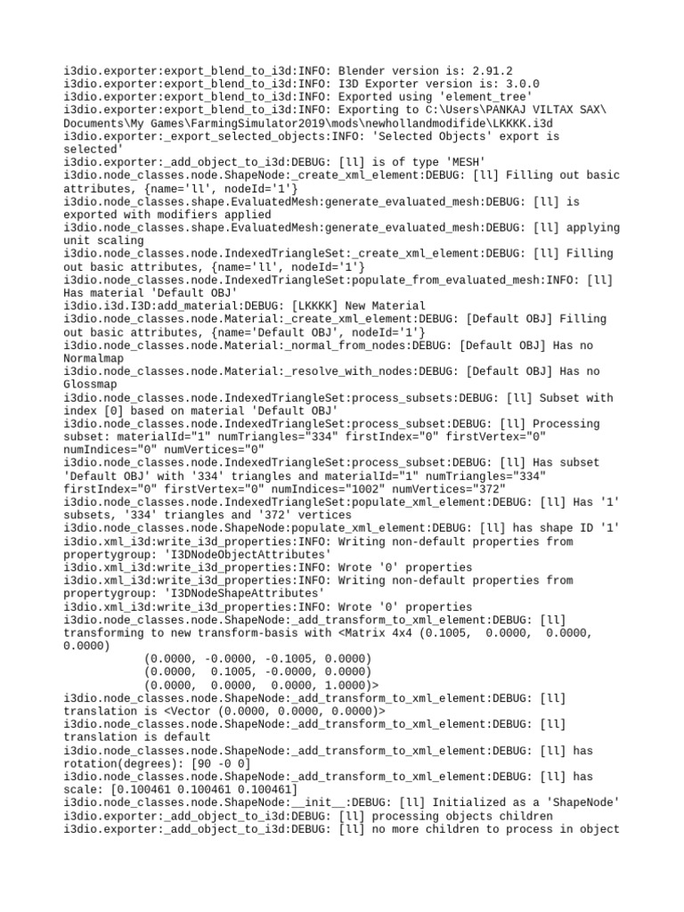 LKKKK Export Log | PDF | Shape | Computing