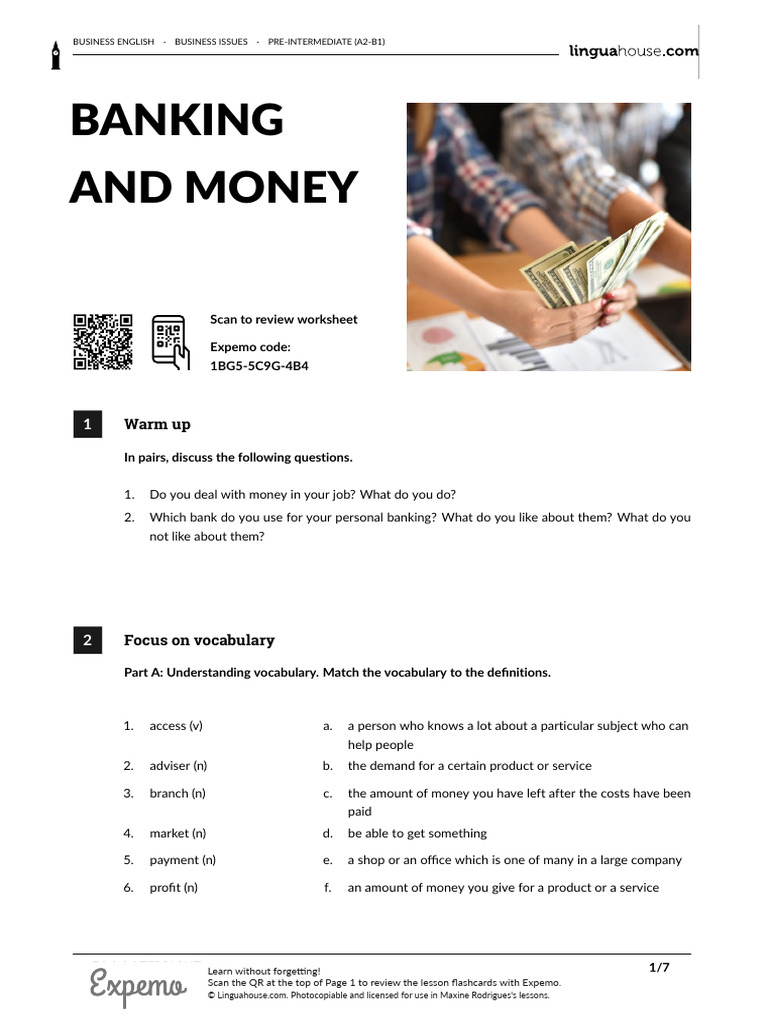 Banking and Money British English Student | PDF | Banks | Banking