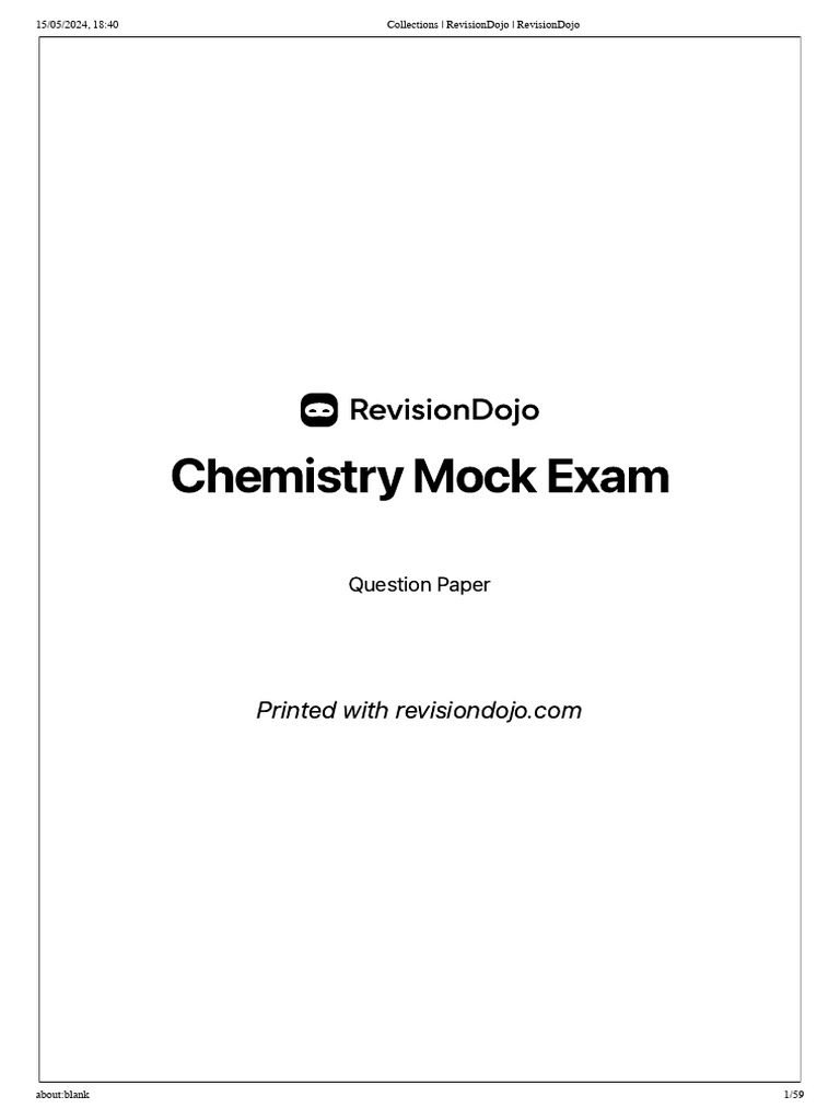 Second IB CHEM Pastpaper | PDF | Chemical Reactions | Magnesium