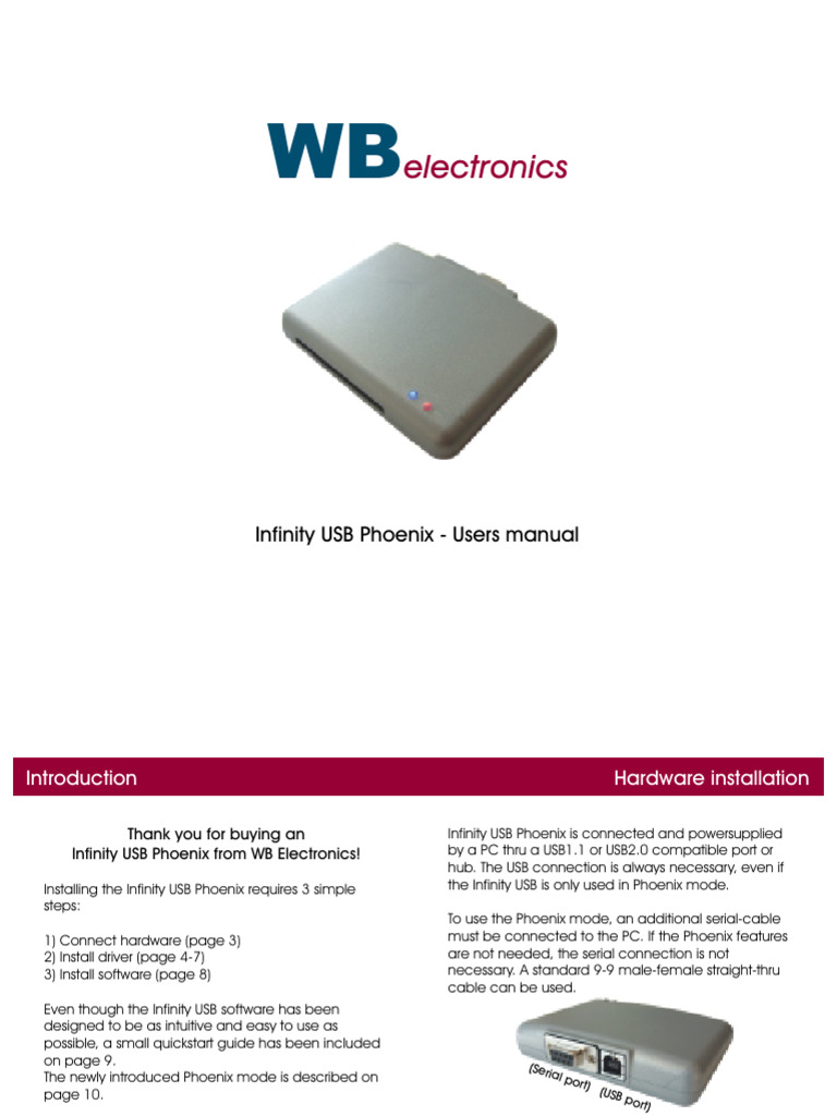 Infinity USB Phoenix - Infmanual | PDF | Installation (Computer ...