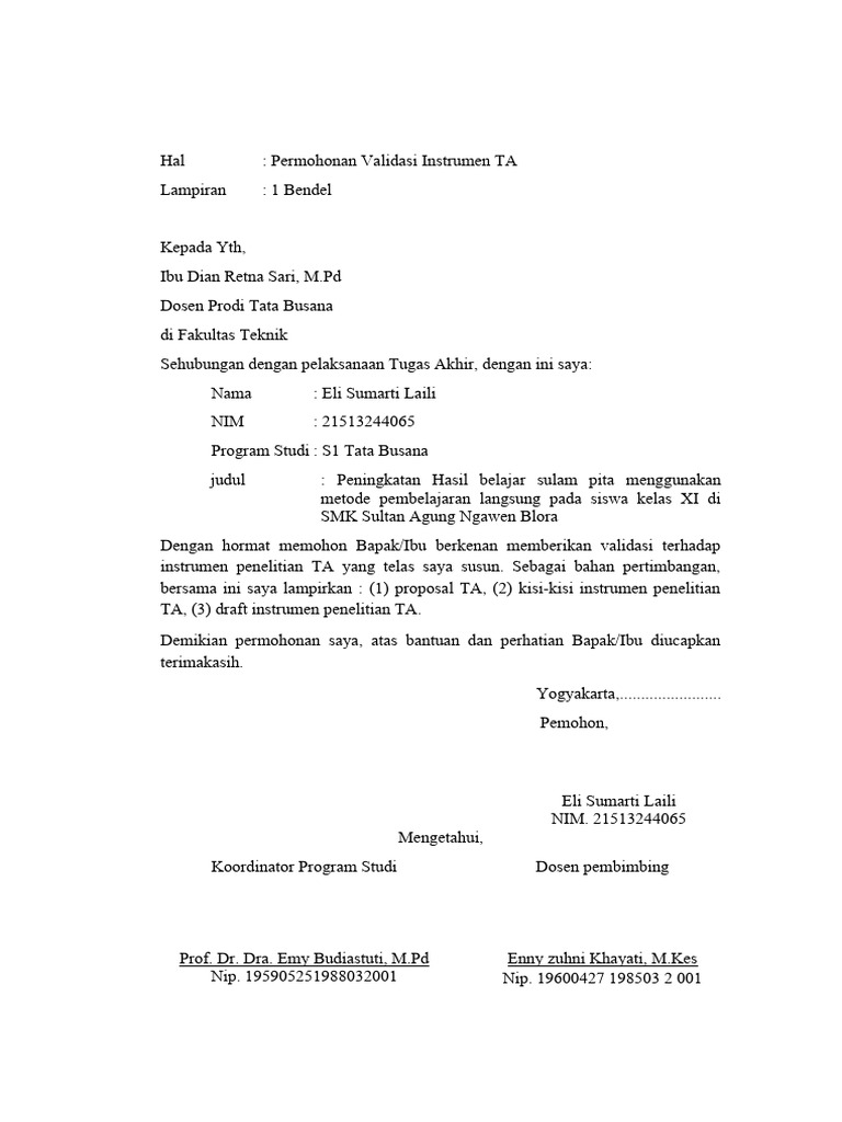 Permohonan Validator 1 | PDF