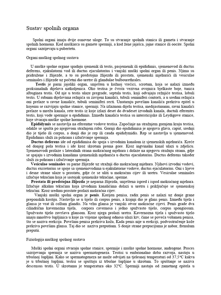 Sustav Spolnih Organa | PDF