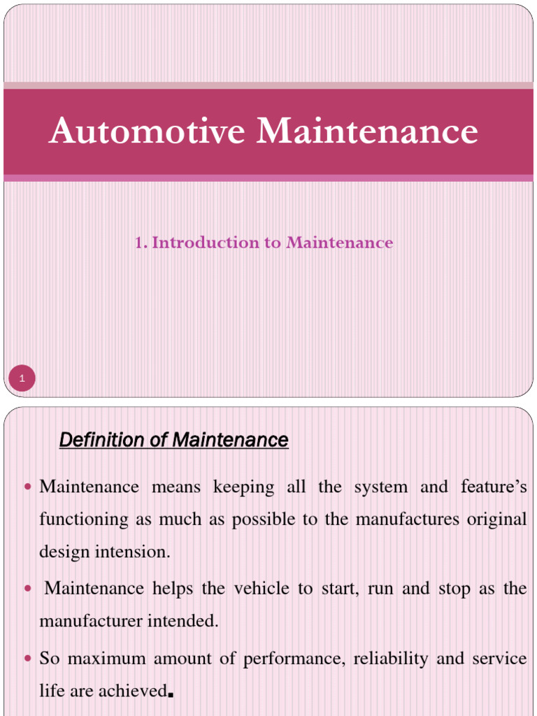 Introduction To Vehicle Maintenance - 100740 | PDF | Engineering