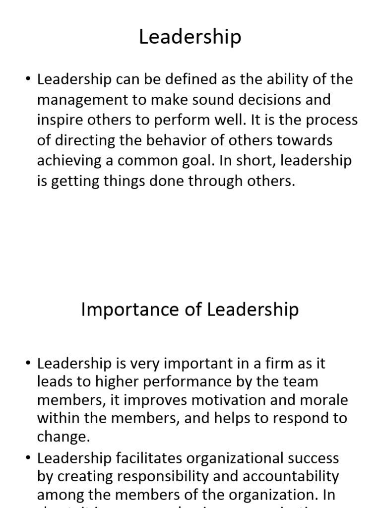Leadership | PDF | Leadership | Psychological Concepts