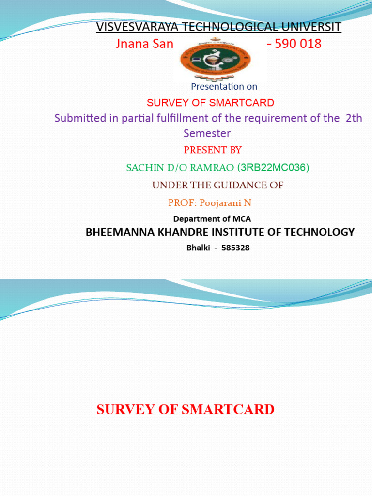 Sachin Ppt1 | PDF | Smart Card | Computer Security