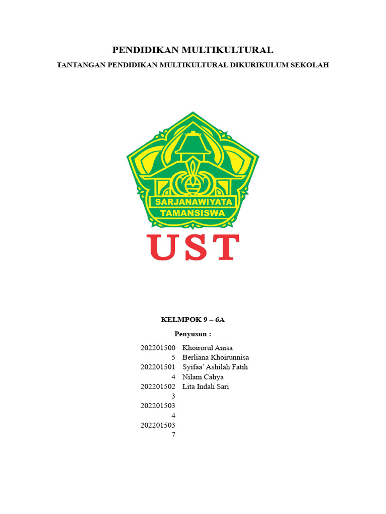Kel9 Tantangan Pendidikan Multikultural Di Sekolah Pdf 