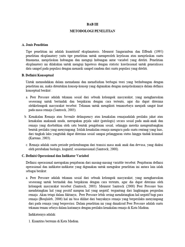 Bab Iii Metode Penelitian | PDF