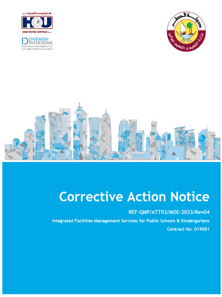 Appendix 02 - Corrective Action Notice | PDF | Audit