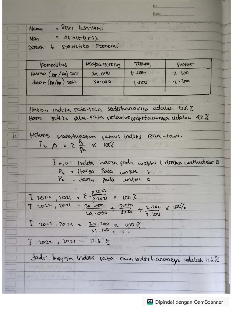 Diskusi 6 Statistika Ekonomi | PDF