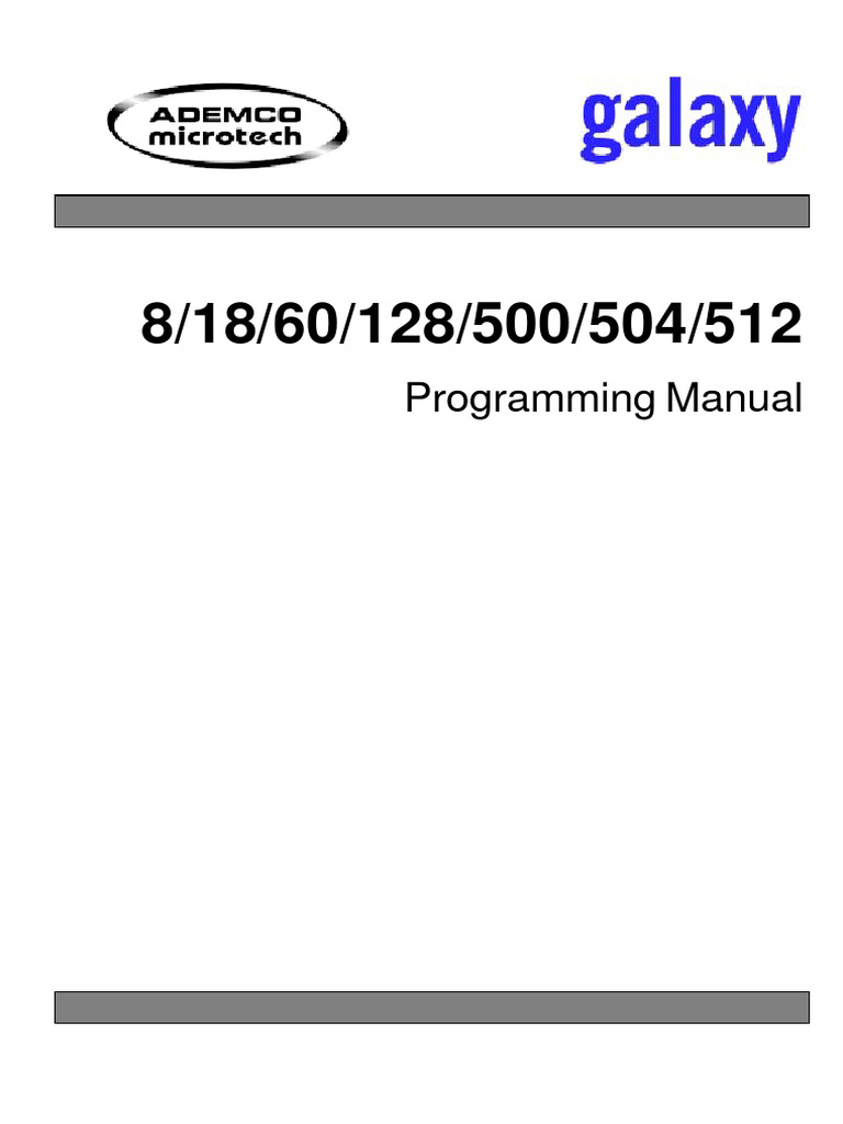 Galaxy Manual v4 Programmer | PDF | Mains Electricity | Menu (Computing)