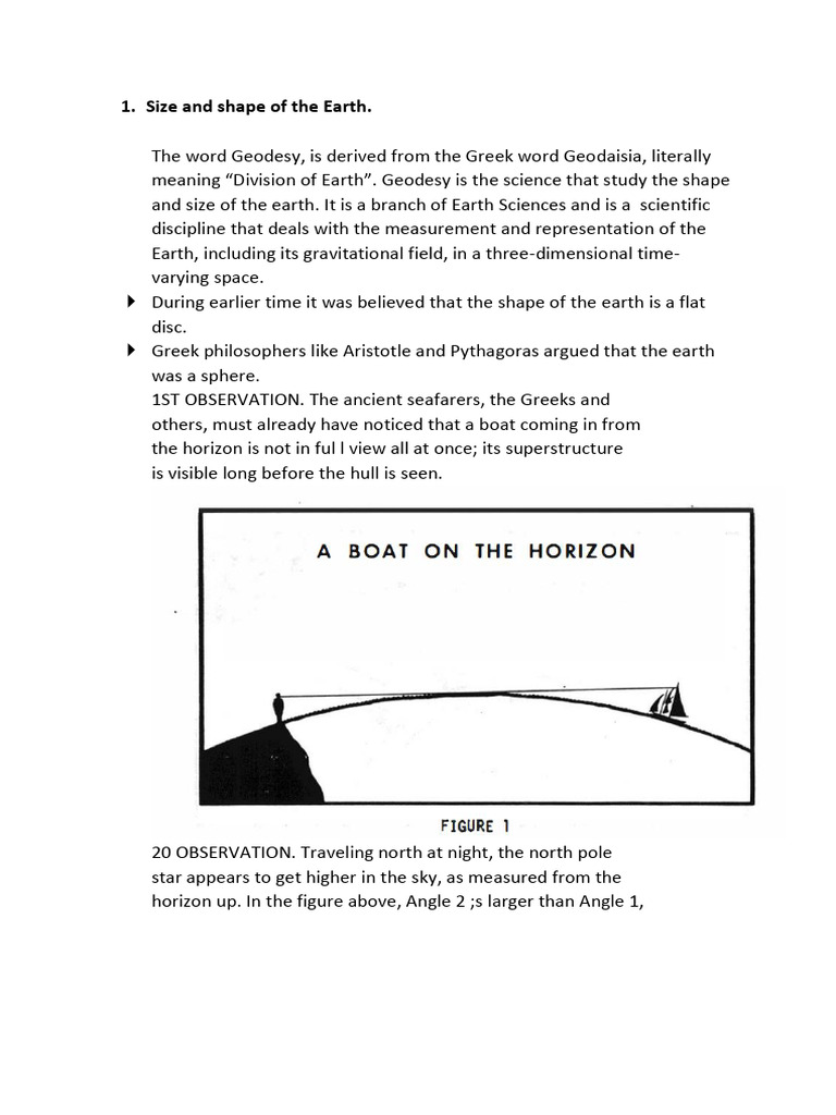 Size and Shape of the Earth Explained | PDF | Surveying | Geodesy