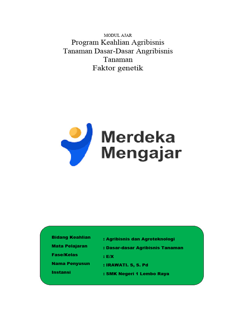 Faktor Genetik dalam Agribisnis Tanaman | PDF | Kesehatan Holistik