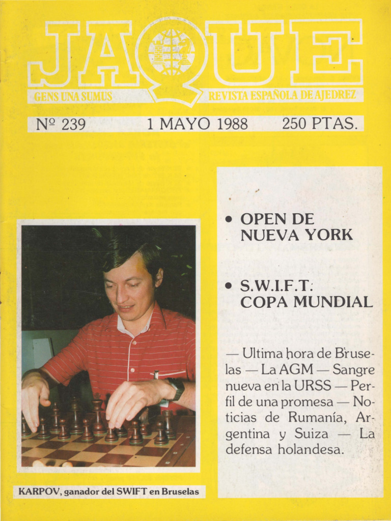 Jaque #239 | PDF | Ajedrez | Juegos de mesa tradicionales