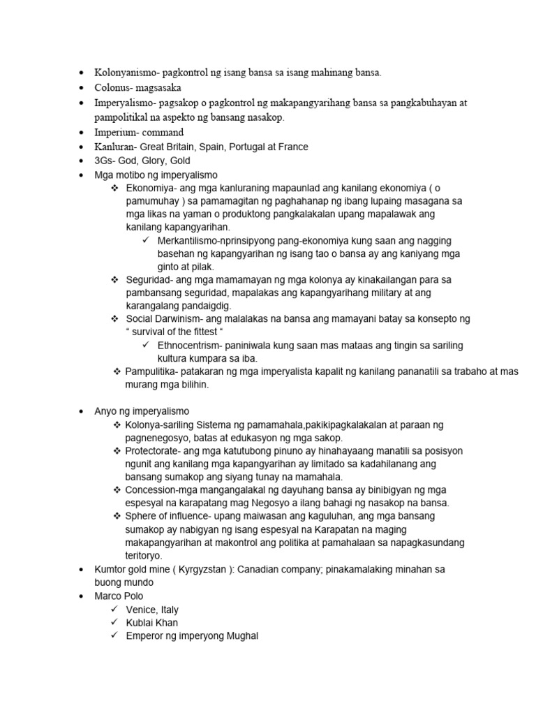 AP 3rd Grading Reviewer | PDF