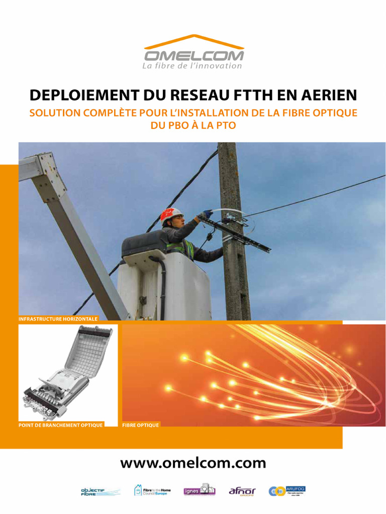 Brochure Omelcom Deploiement Aerien FTTH | PDF