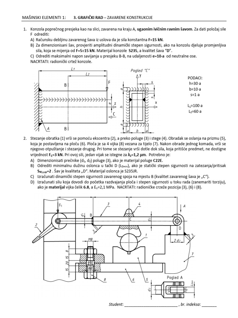 Graficki3 - Zavarene Konstrukcije - Primjer Izrade | PDF