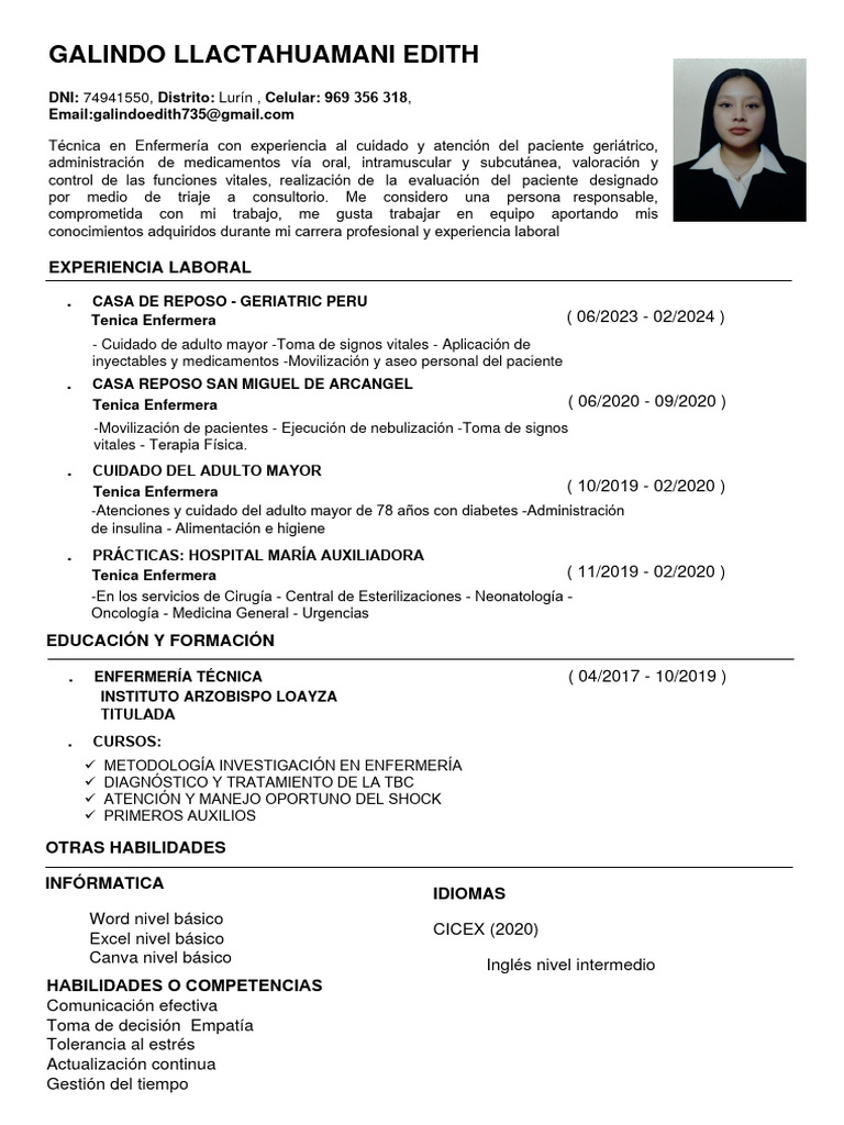 CV EDITH Actualizado - en Trámite | PDF | Ciencia y matemáticas