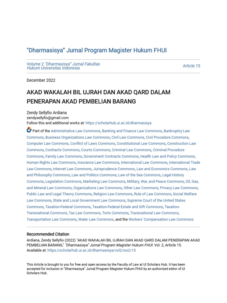Penerapan Akad Wakalah Bil Ujrah | PDF