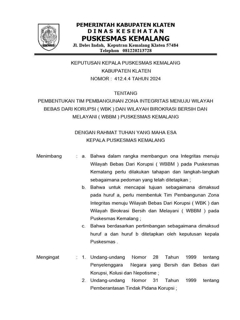 Sk Tim Zona Integritas 24 Pdf