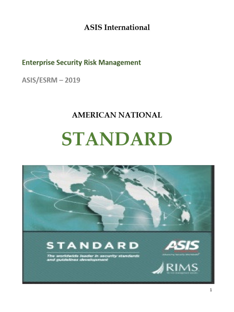 4 STD Enterprise Security Risk Management | PDF | Risk | Risk Management