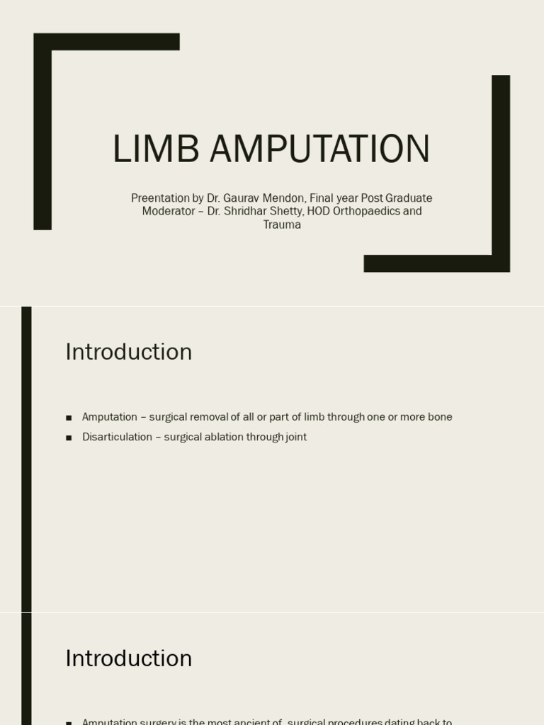 Limb Amputation | PDF | Amputation | Surgery