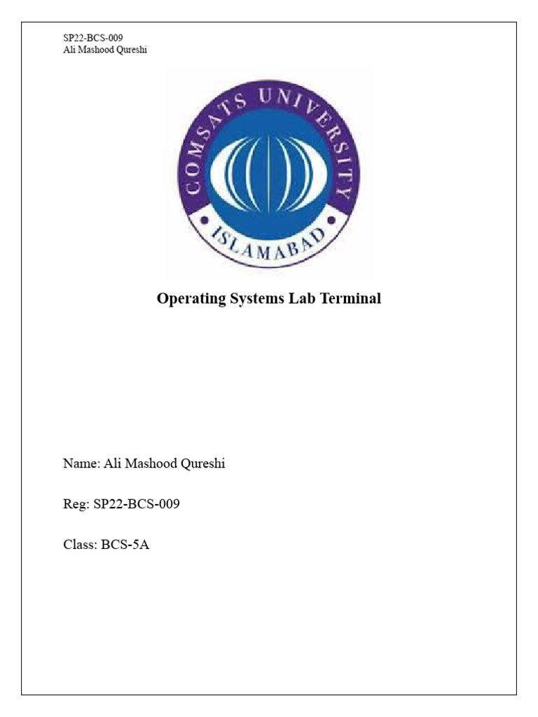 Operating Systems Lab Terminal | PDF | Computers