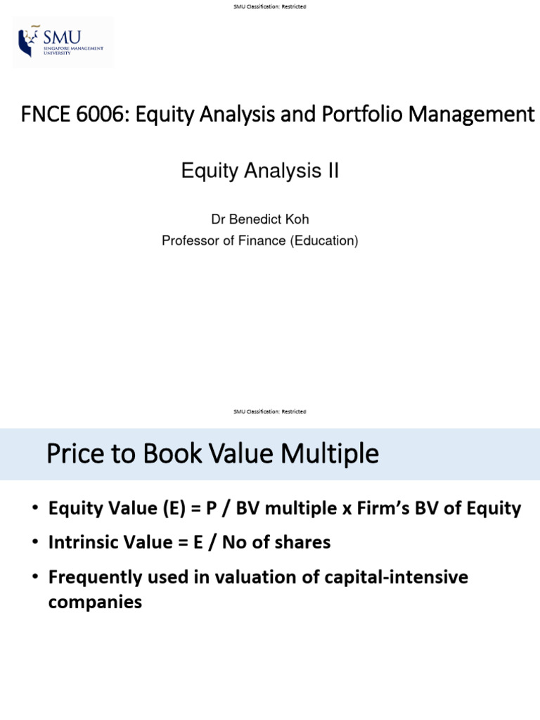 Equity Valuation Models Guide | PDF | Free Cash Flow | Valuation (Finance)