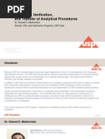 Usp 1226 | PDF | Verification And Validation | Science