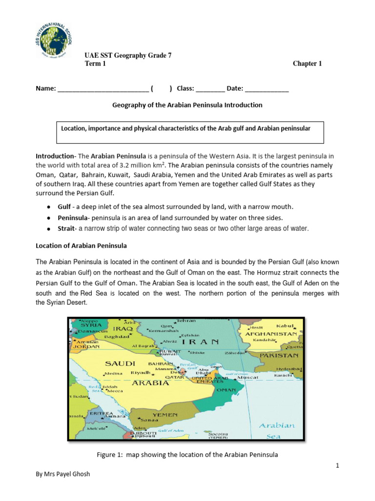 Arabian Peninsula Geography Overview | PDF | Arabian Peninsula ...