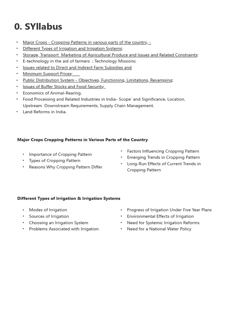 Agriculture Syllabus Decode & PYQ | PDF | Agriculture | Agricultural ...