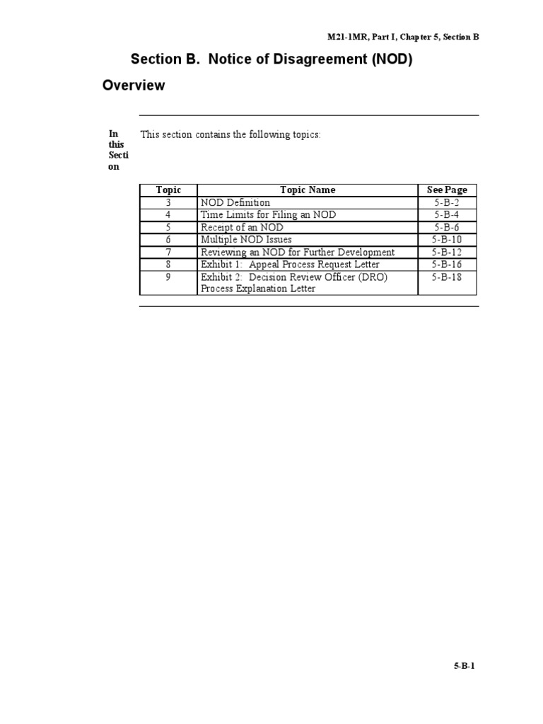 Notice of Disagreement (NOD) | PDF | Appeal | Lawyer