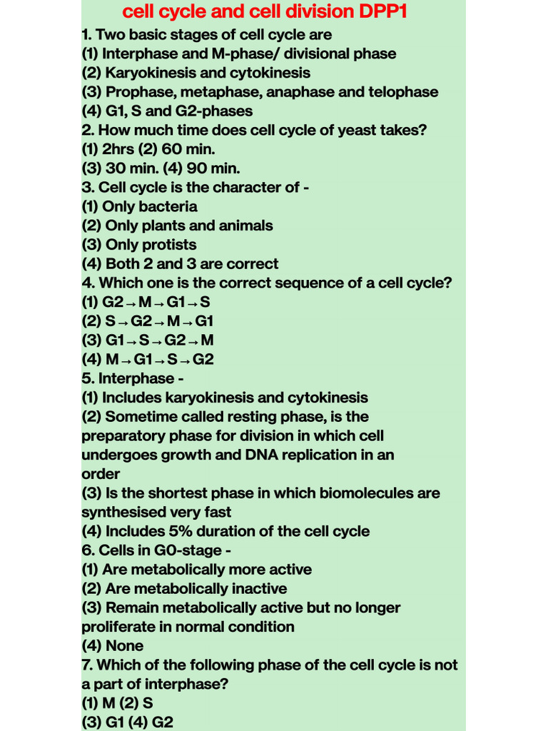 Spectrum Cell Cycle and Cell Division | PDF