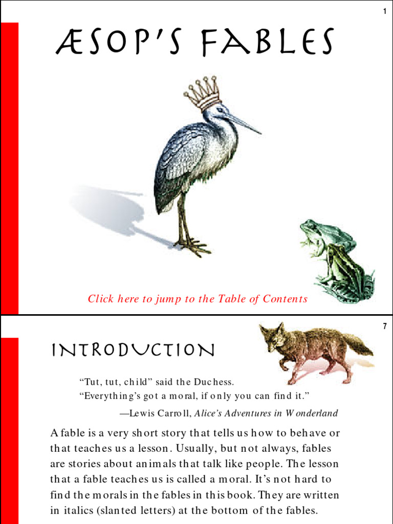 Aesop Fables | PDF | Fable