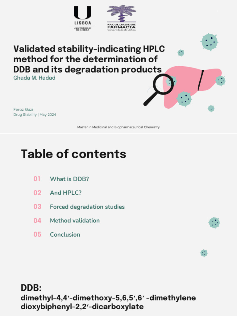 Validated Stability-Indicating HPLC Method For The Determination of DDB ...