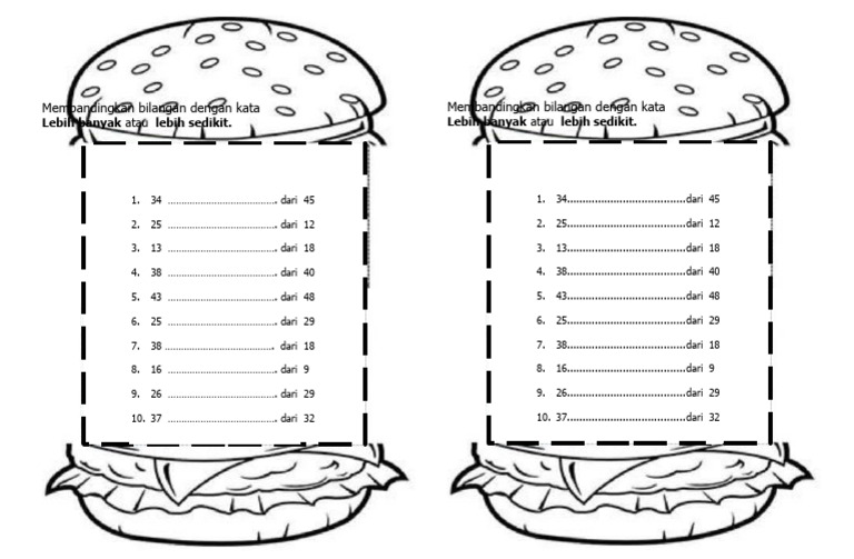 Happy Note Burger Matematika Kelas 1 | PDF