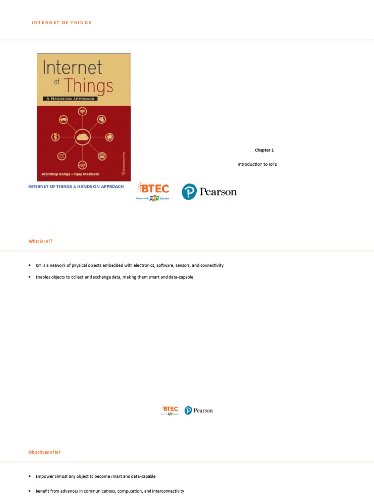 Lecture 01 - Introduction To IoTs | PDF | Internet Of Things | World ...