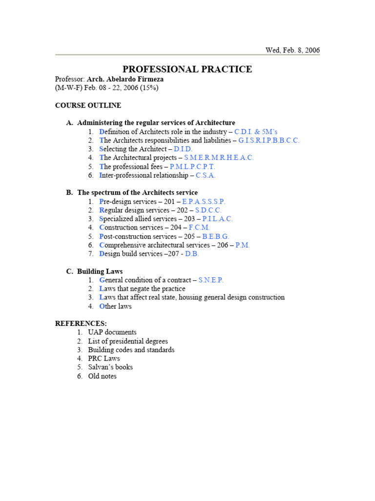 Professional Practice | PDF | Architect | Employment