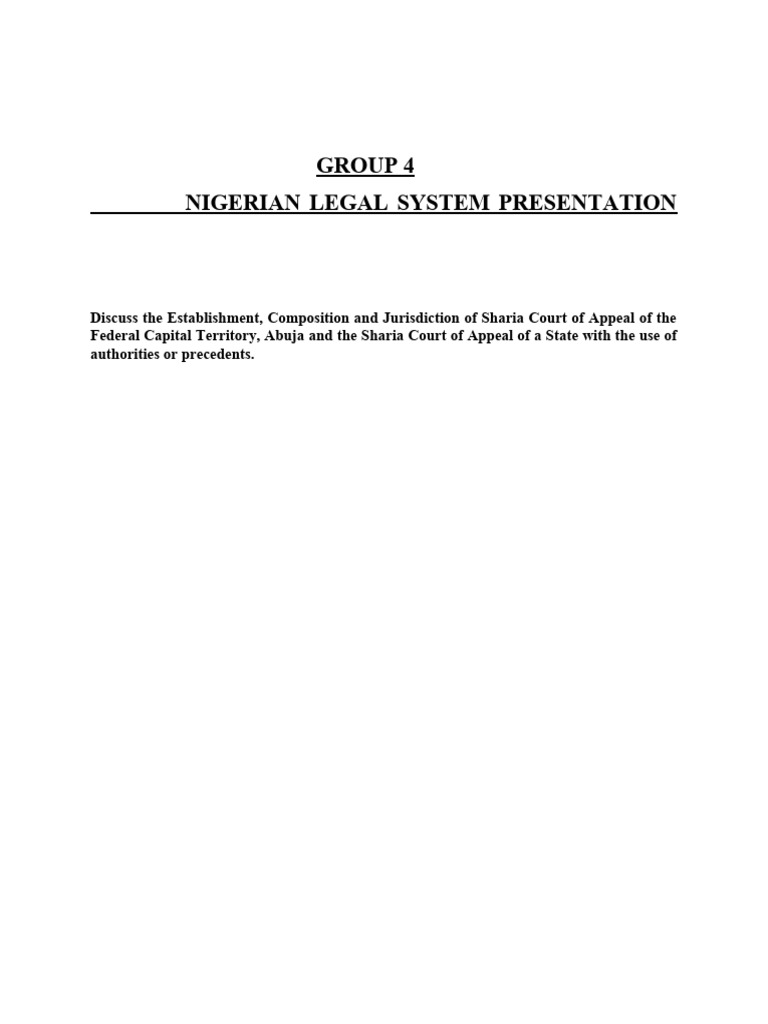 Composition of The Sharia Court of Appeal | PDF | Sharia | Jurisdiction