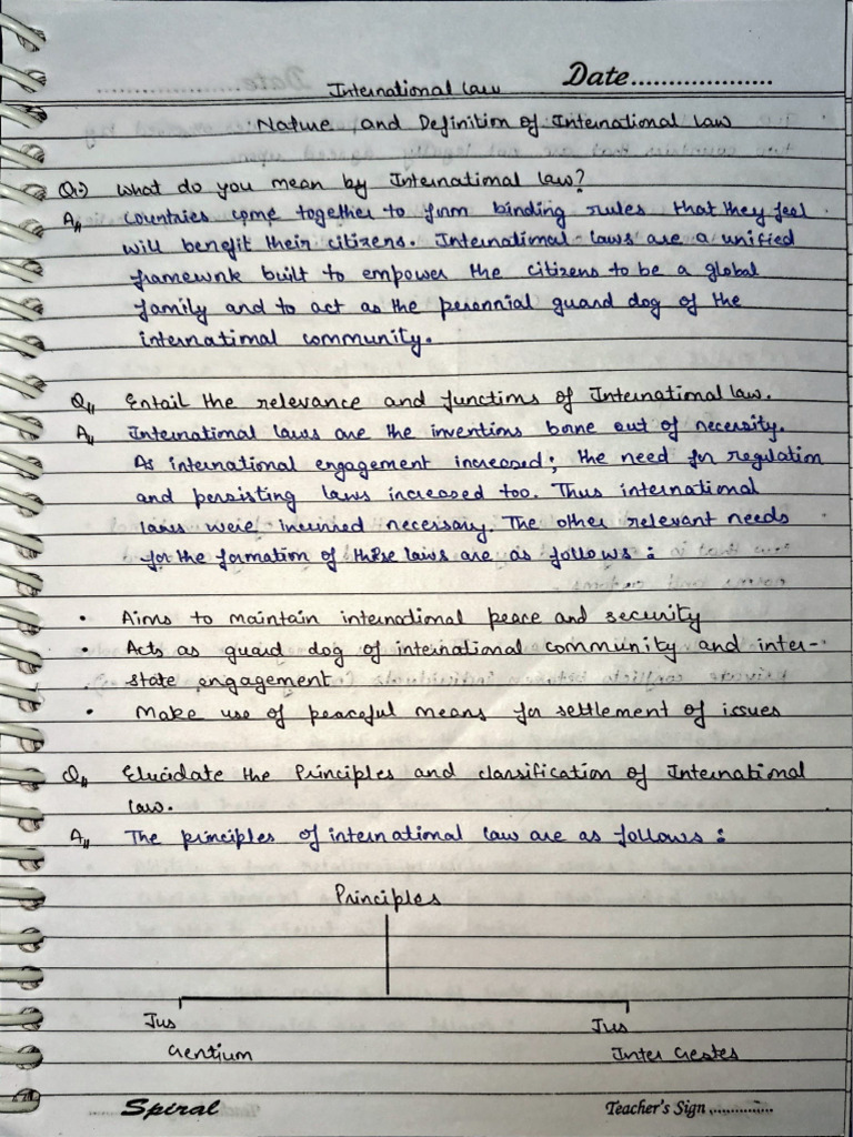 International Law Notes (Internal) | PDF
