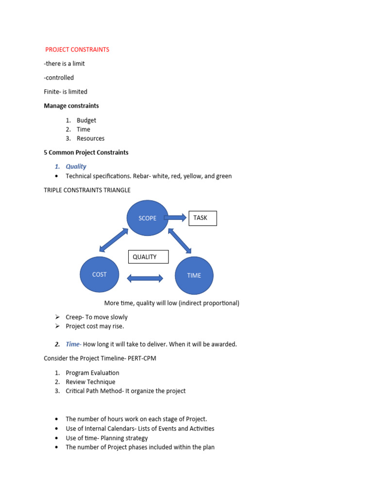 Specs 2 Reviewers Project Constraints | PDF | Business | Technology ...