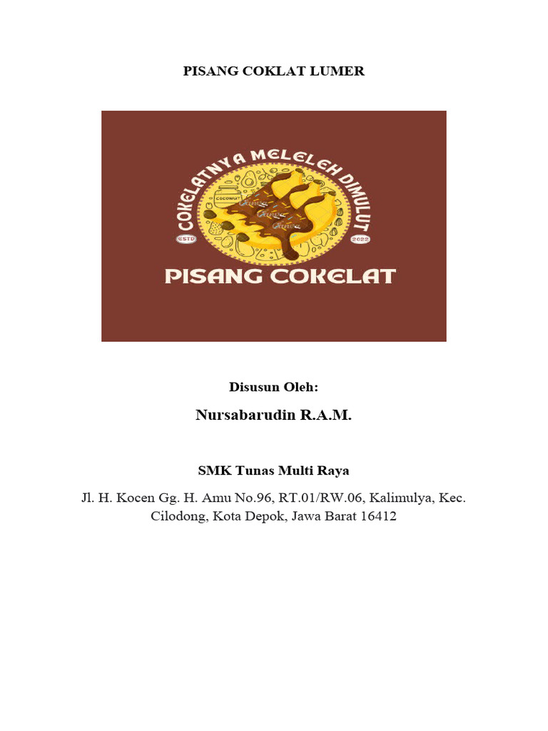 Pisang Coklat Lumer | PDF